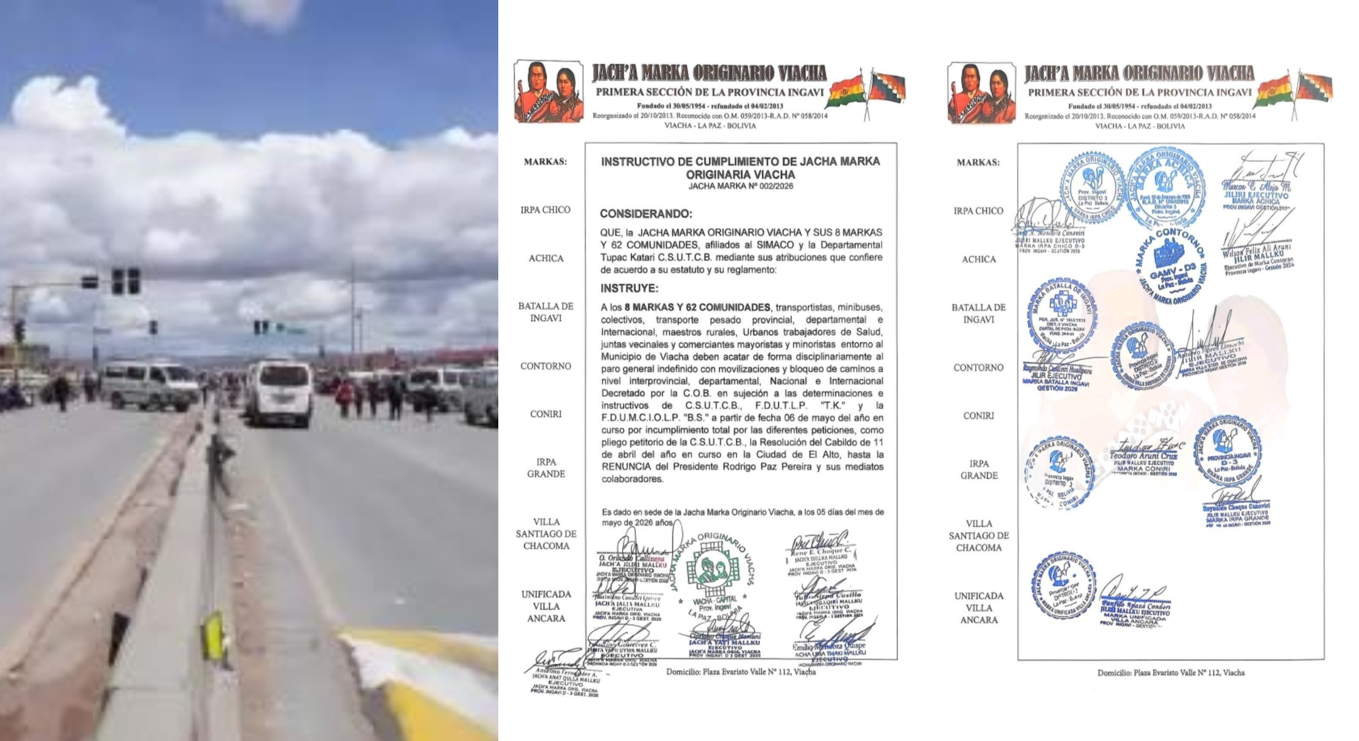 Viacha se suma al bloqueo indefinido: Jach’a Marka instruye paro desde ...
